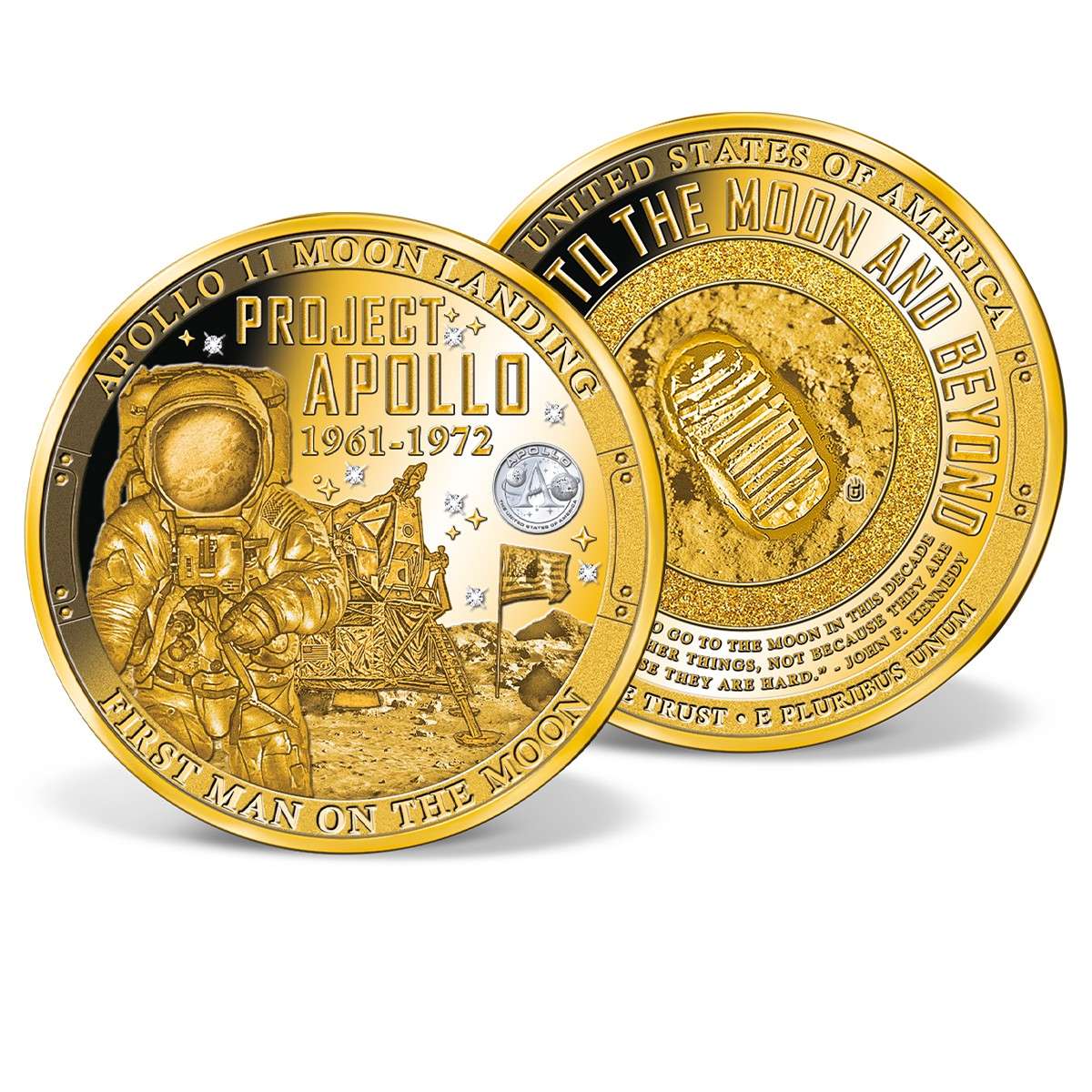 Project Apollo Colossal Commemorative Coin | Gold-Layered | Gold ...