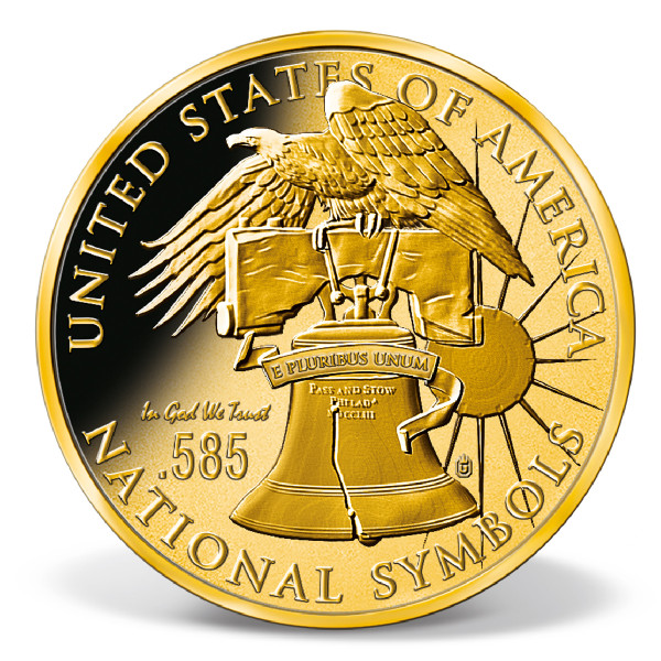Bald Eagle - National Bird Commemorative Gold Coin | Solid Gold | Gold ...