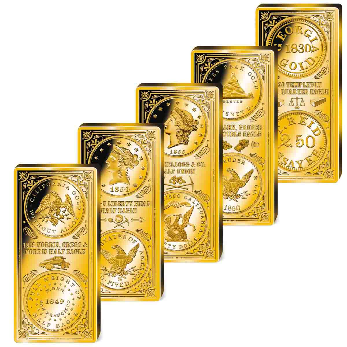 Coinage of the U.S. Gold Rush 30-Piece Ingot Set | Gold-Layered ...