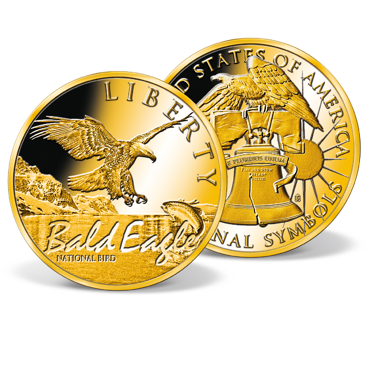 Bald Eagle - National Bird High-Relief Commemorative Coin | Gold ...