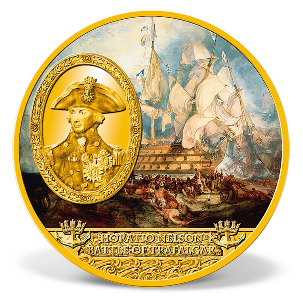 Horatio Nelson - Battle of Trafalgar Commemorative Coin | Gold-Layered ...