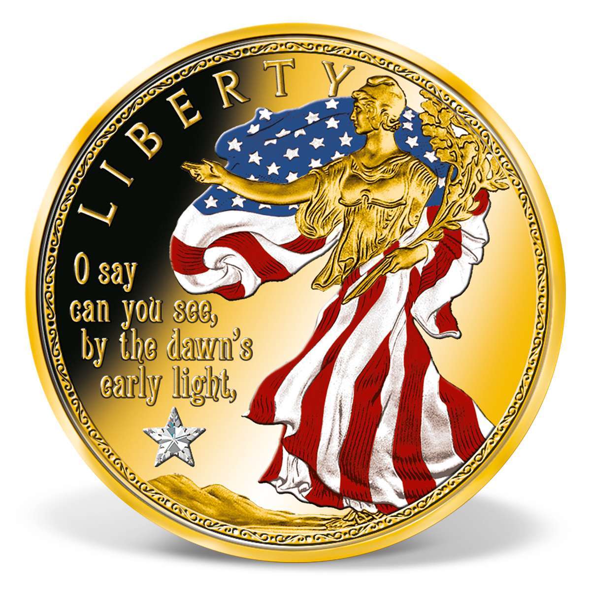 Dawn´s Early Light Commemorative Coin | Gold-Layered | Gold | American Mint