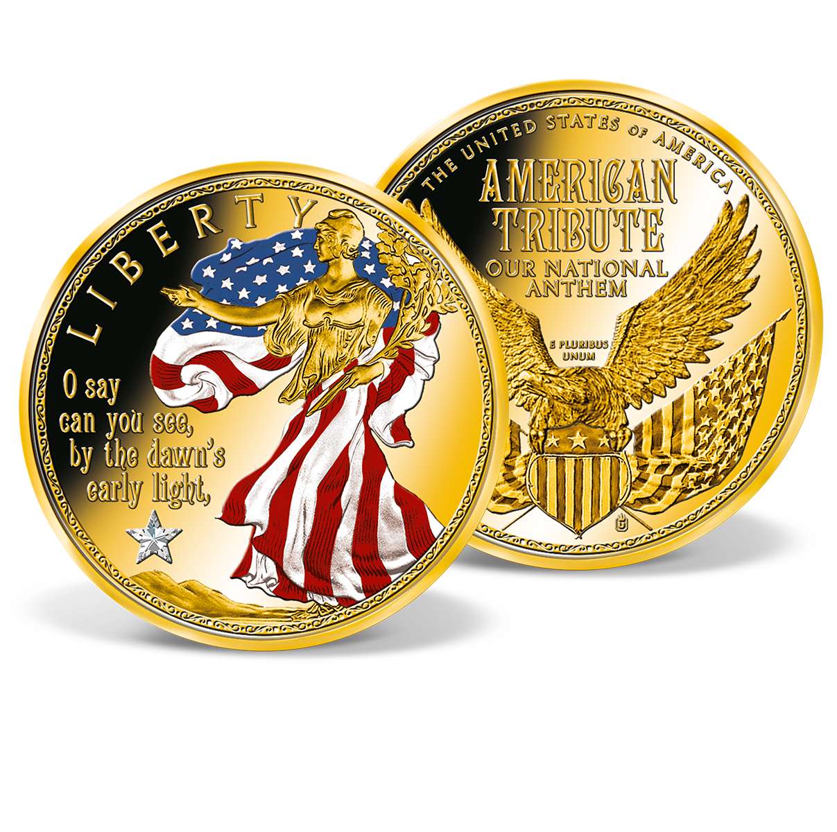 Dawn´s Early Light Commemorative Coin | Gold-Layered | Gold | American Mint