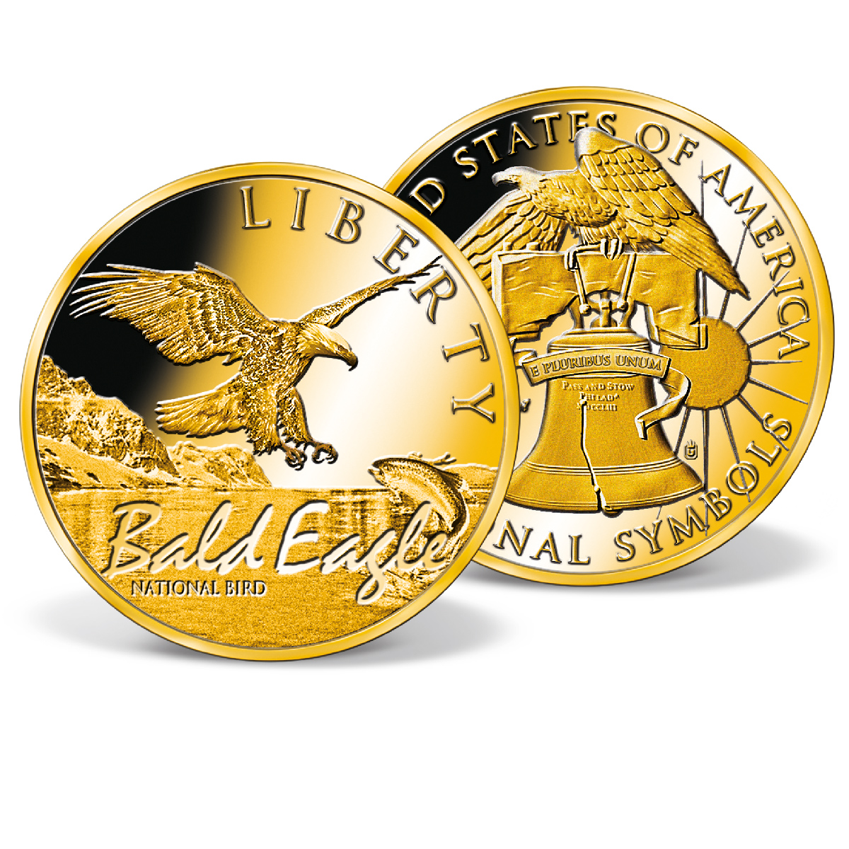 Bald Eagle - National Bird High-Relief Commemorative Coin | Gold ...