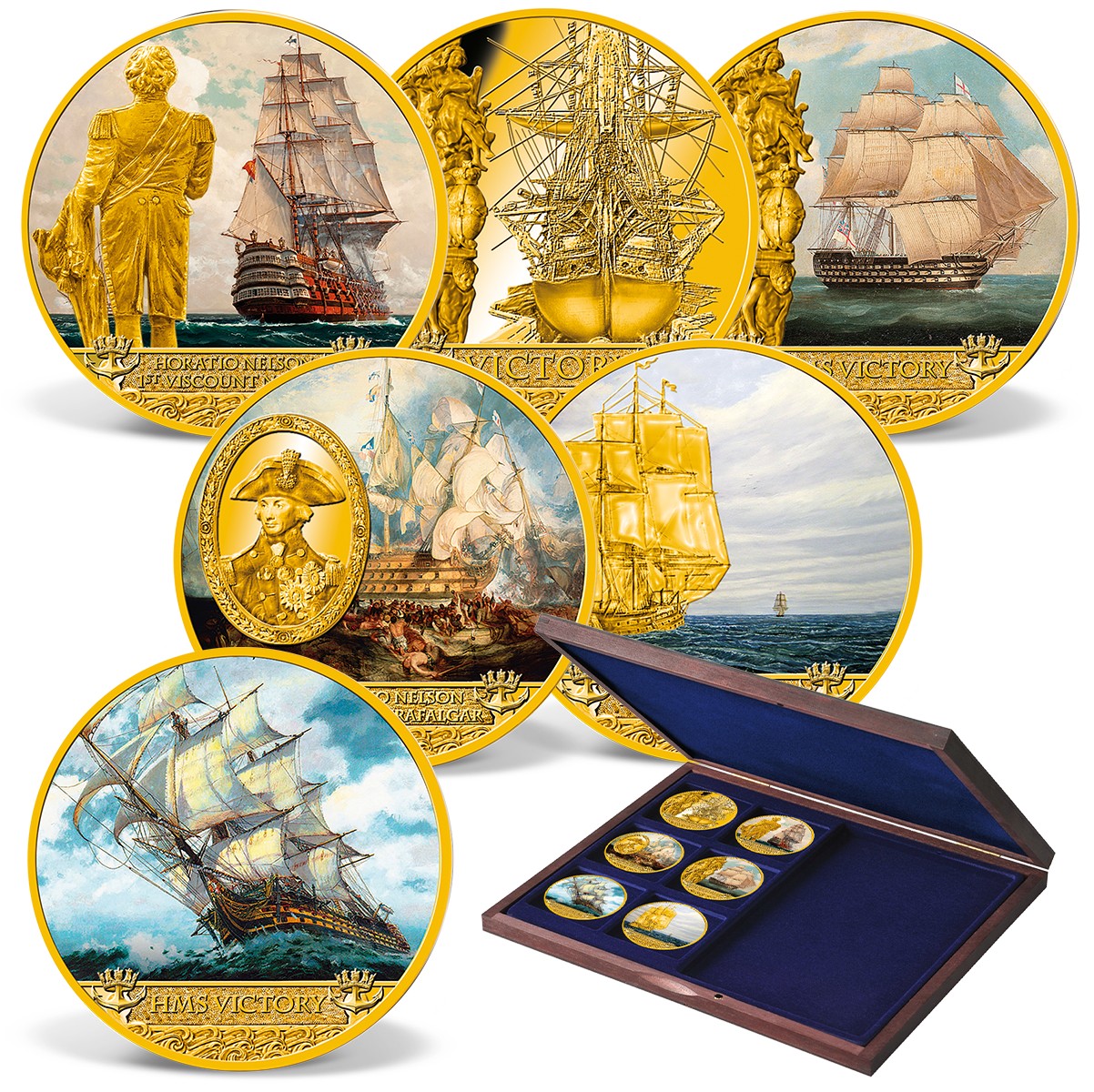 250th Anniversary HMS Victory Set | Gold-Layered | Gold | American Mint