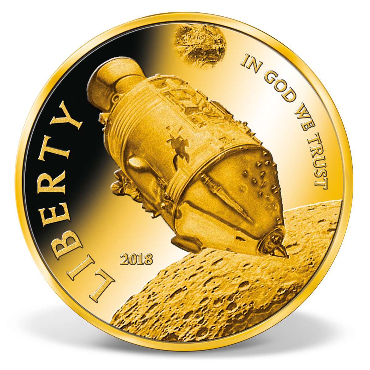 Apollo 8 Space Mission Commemorative Coin | Gold-Layered | Gold ...