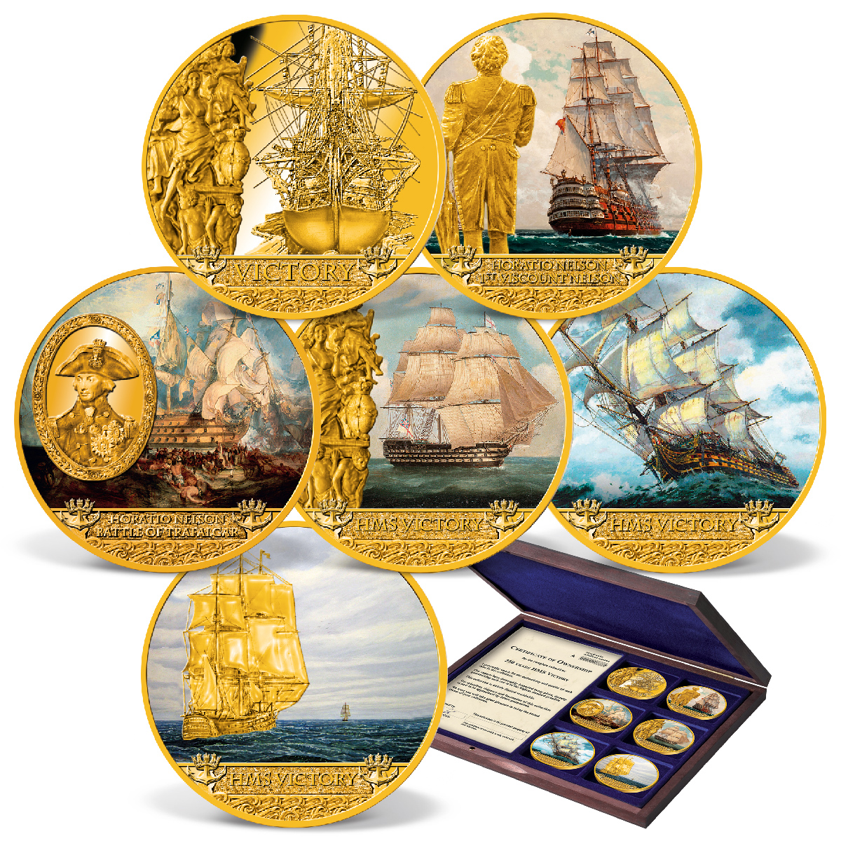 250th Anniversary HMS Victory Set | Gold-Layered | Gold | American Mint