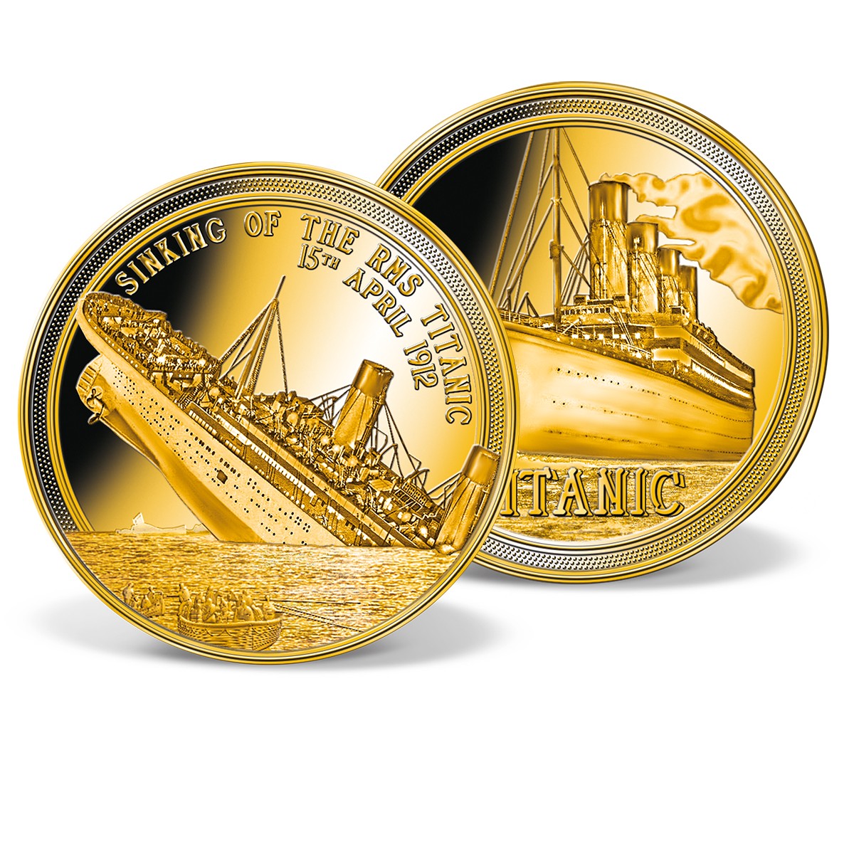 Sinking of the Titanic Commemorative Gold Coin | Solid Gold | Gold ...