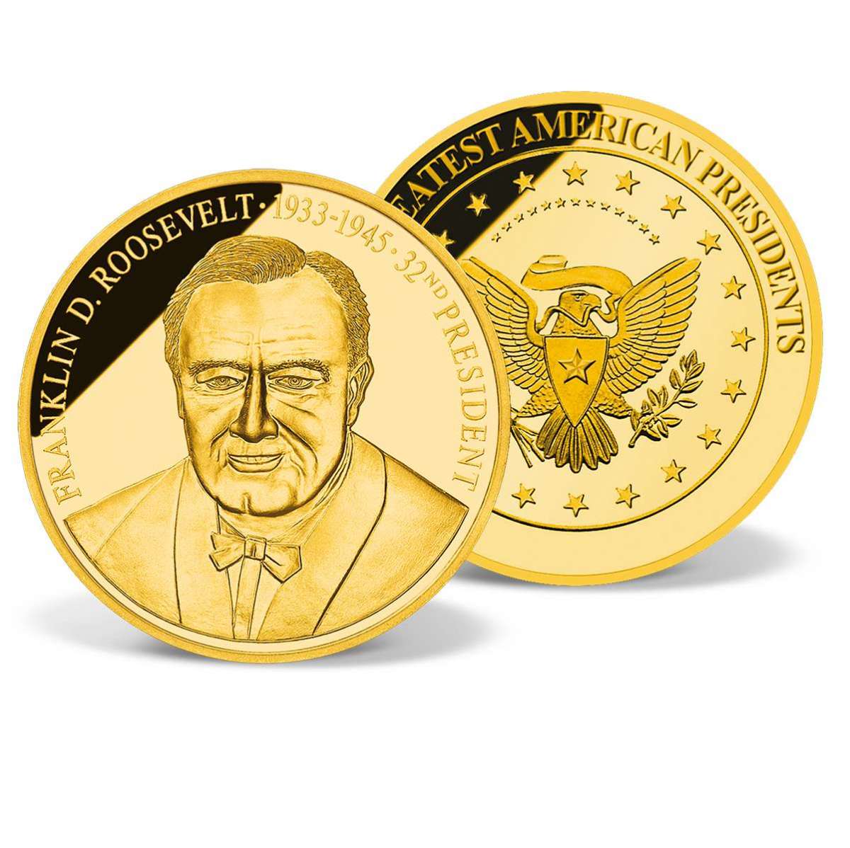Franklin D. Roosevelt Commemorative Coin | Gold-Layered | Gold ...