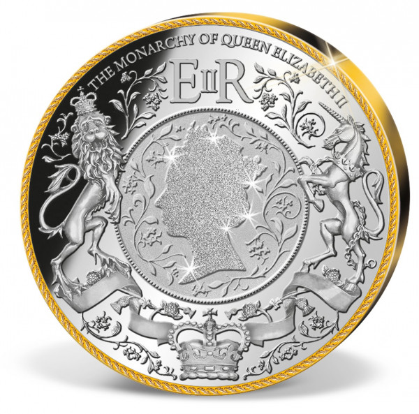 Queen Elizabeth II Silver Jubilee Colossal Commemorative Coin | Gold ...