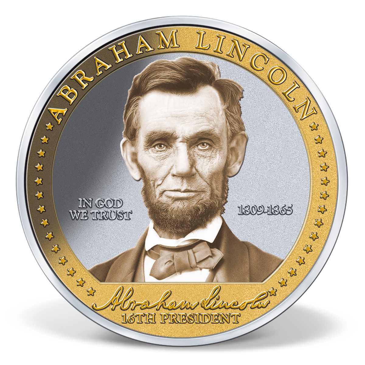 Abraham Lincoln - Great Leader Commemorative Coin | Silver-Plated ...