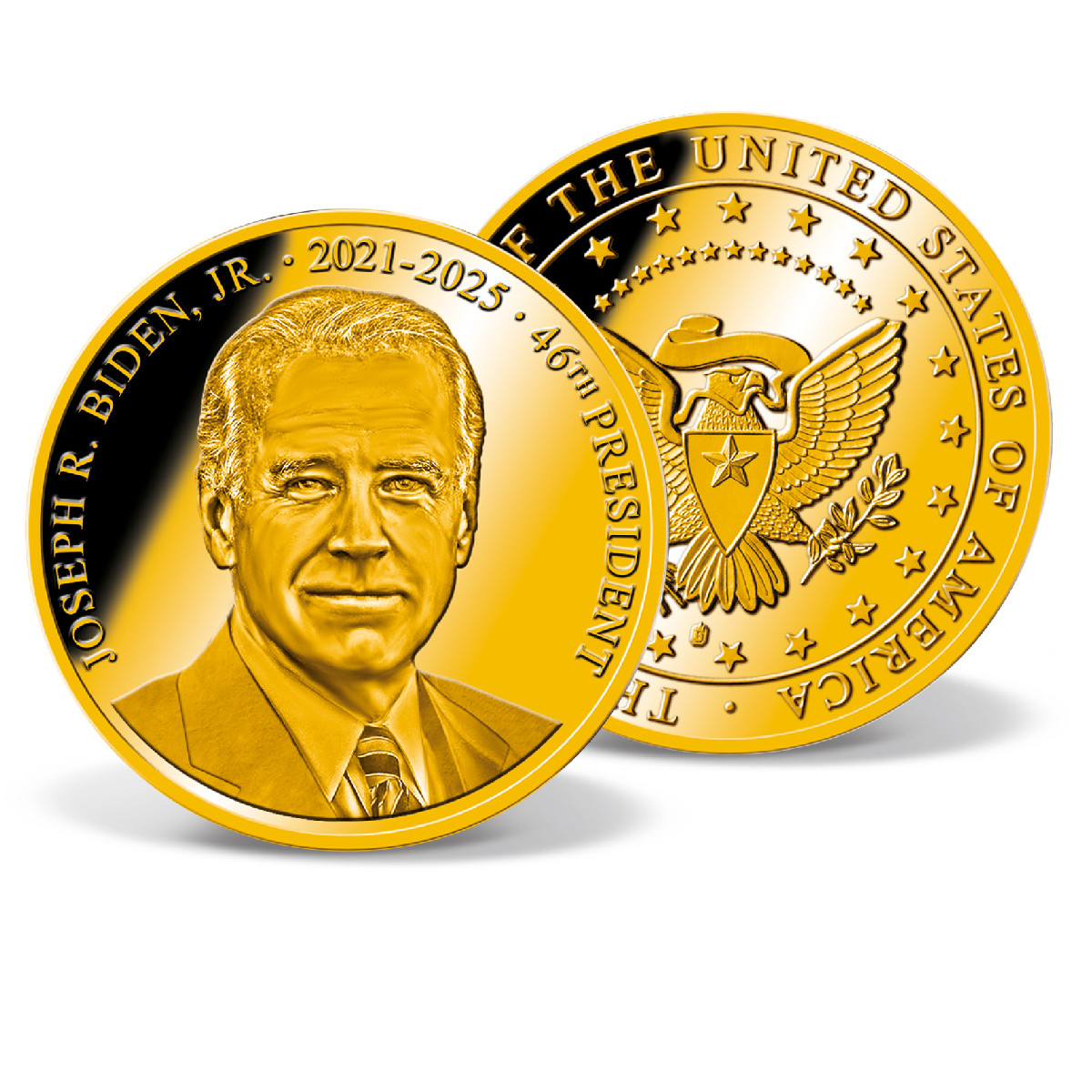 President Joe Biden Commemorative Coin | Gold-Layered | Gold | American ...