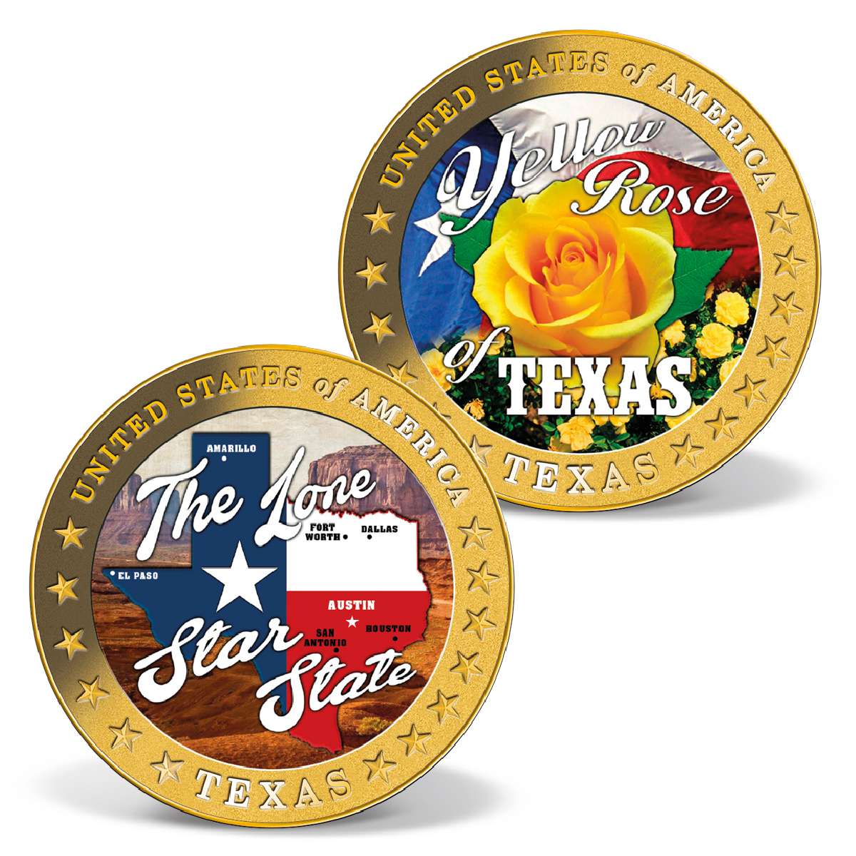 Pride of Texas Coin Set | Gold-Layered | Gold | American Mint