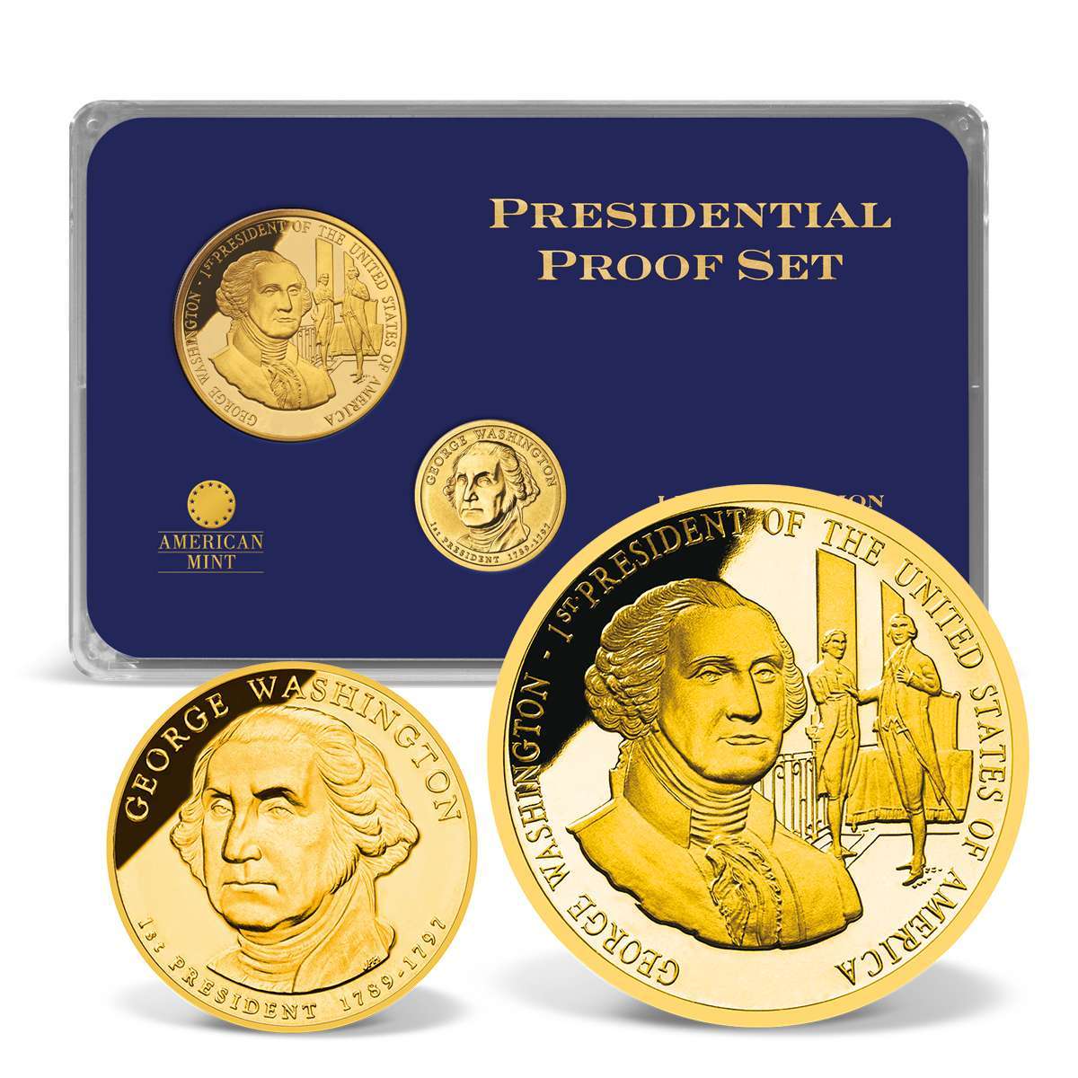 George Washington Presidential Coin Tribute | Gold-Layered | Gold ...