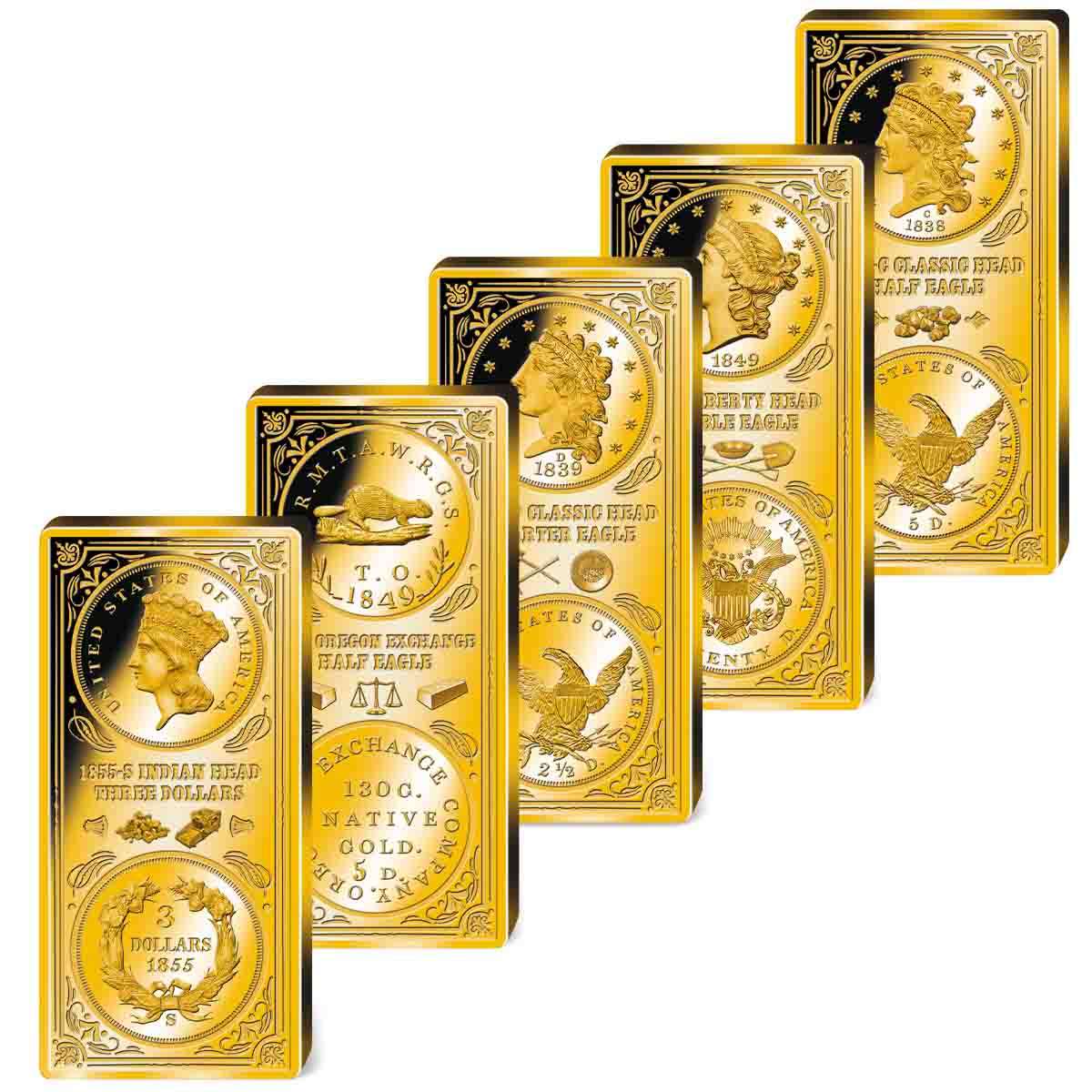 Coinage of the U.S. Gold Rush 30-Piece Ingot Set | Gold-Layered ...