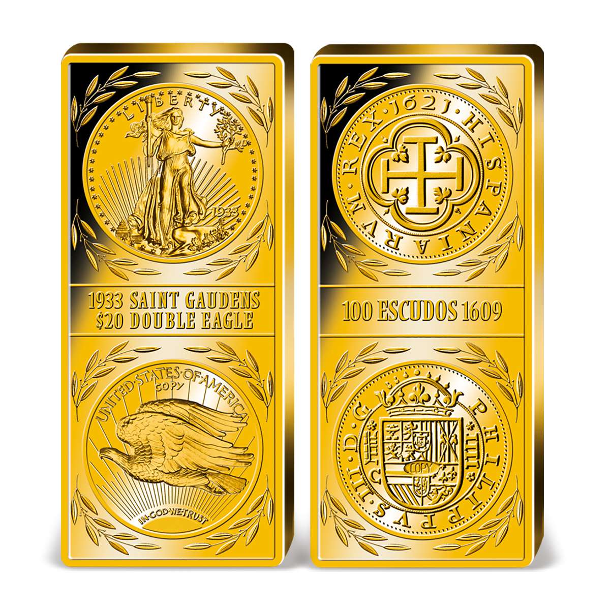 Million Dollar Ingot Set | Gold-Layered | Gold | American Mint