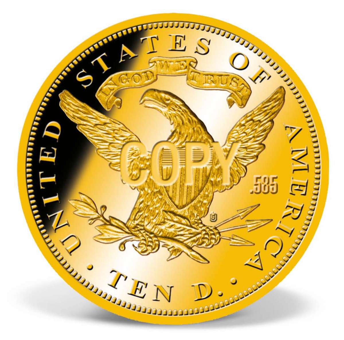 1866 Liberty Head Eagle Replica Gold Coin | Solid Gold | Gold ...