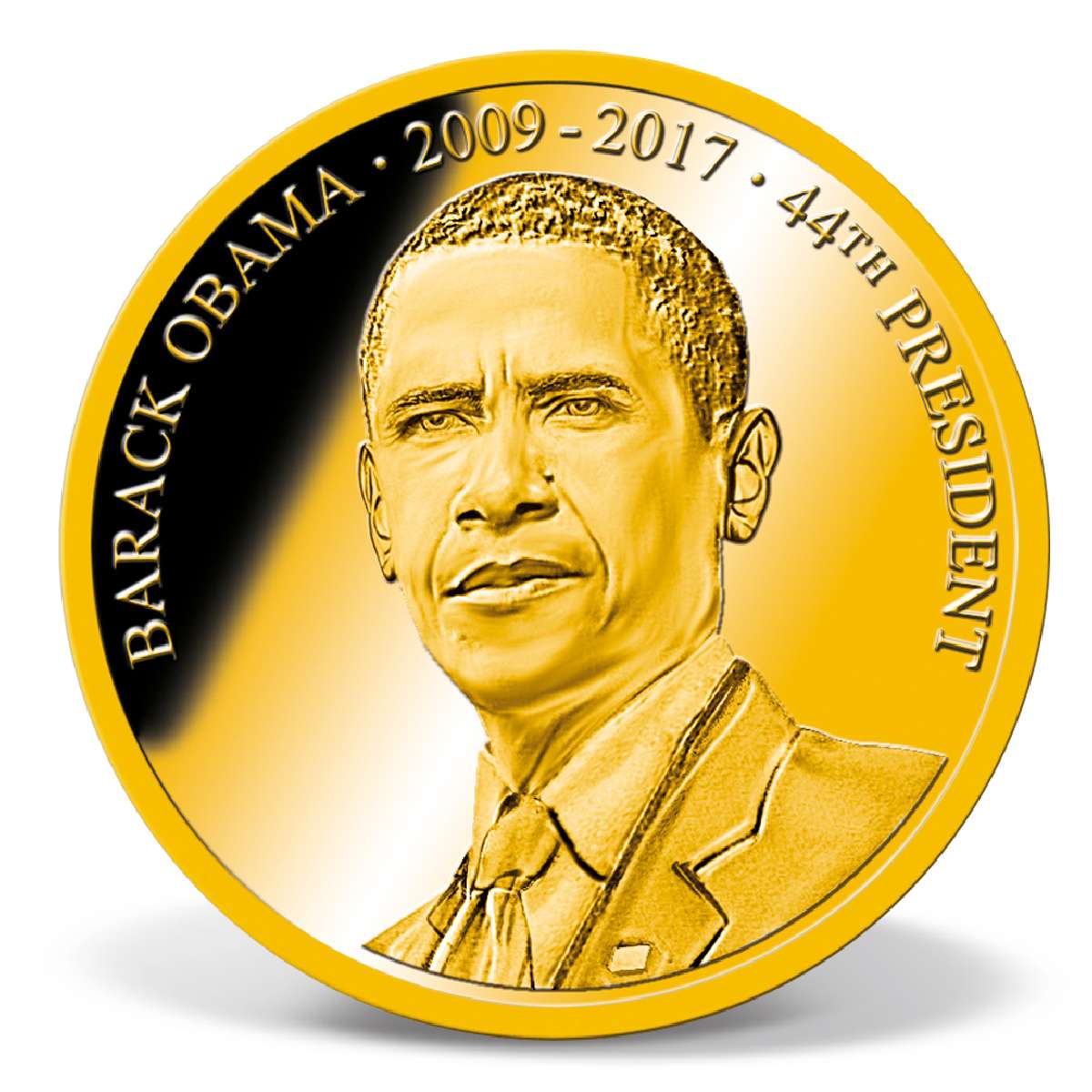 Barack Obama Commemorative Coin | Gold-Layered | Gold | American Mint Barack Obama Commemorative Coin | Gold-Layered | Gold | American Mint