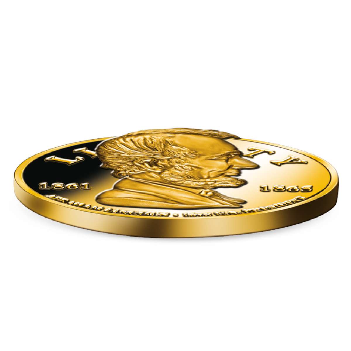 Abraham Lincoln High-Relief Commemorative Coin | Gold-Layered | Gold ...