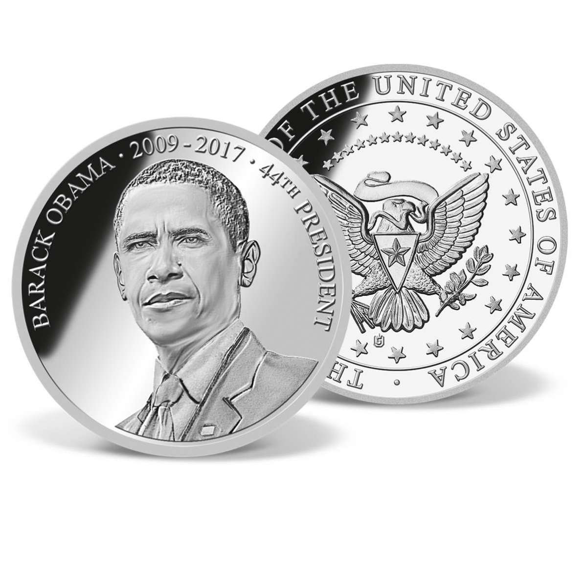 Barack Obama Commemorative Coin | Silver-Plated | Silver | American Mint