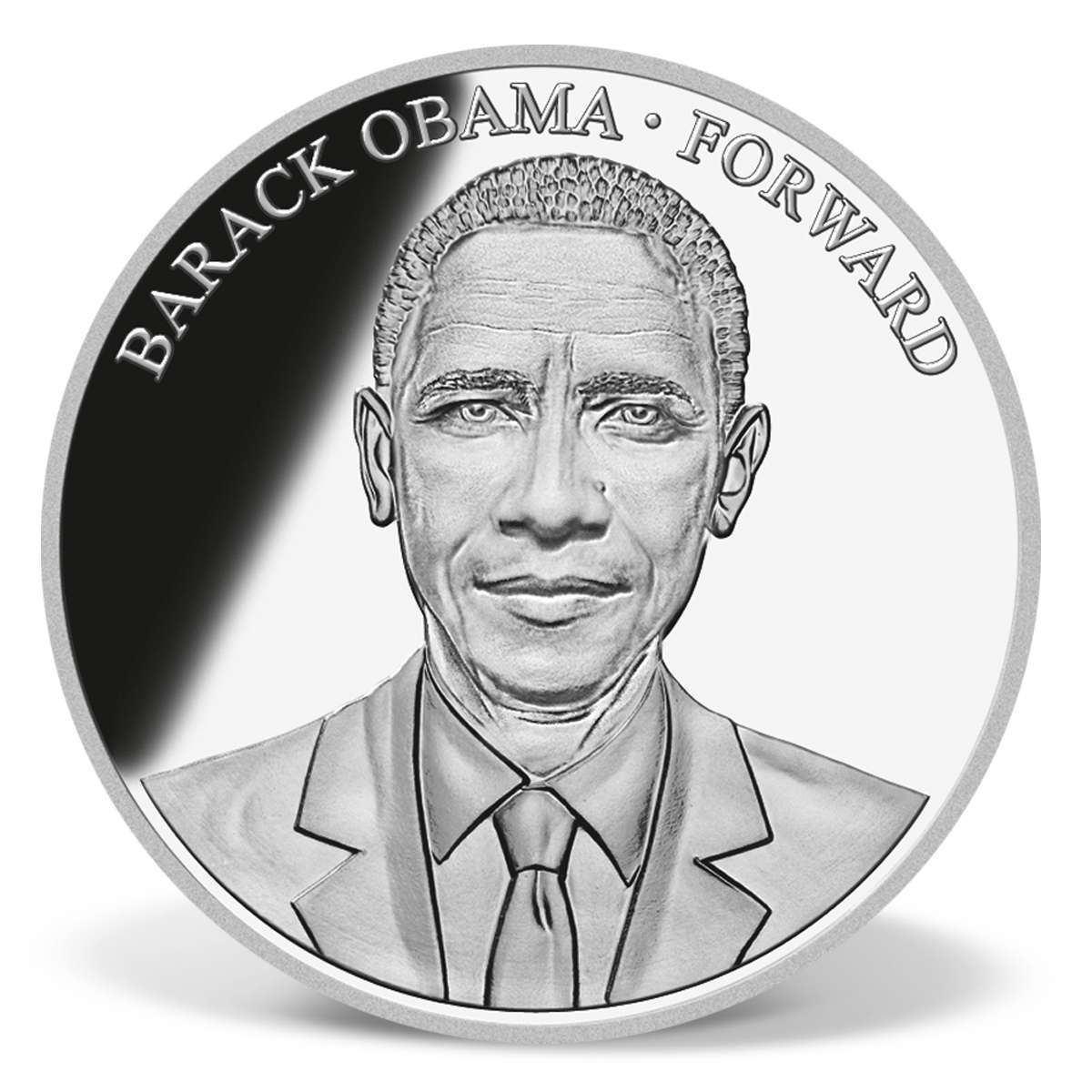 Barack Obama - Forward Commemorative Coin | Silver-Plated | Silver ...