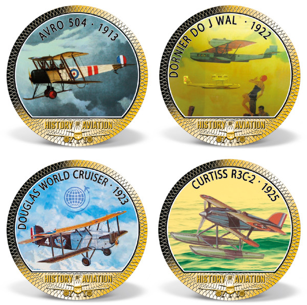 History of Aviation Coin Set | Gold-Layered | Gold | American Mint
