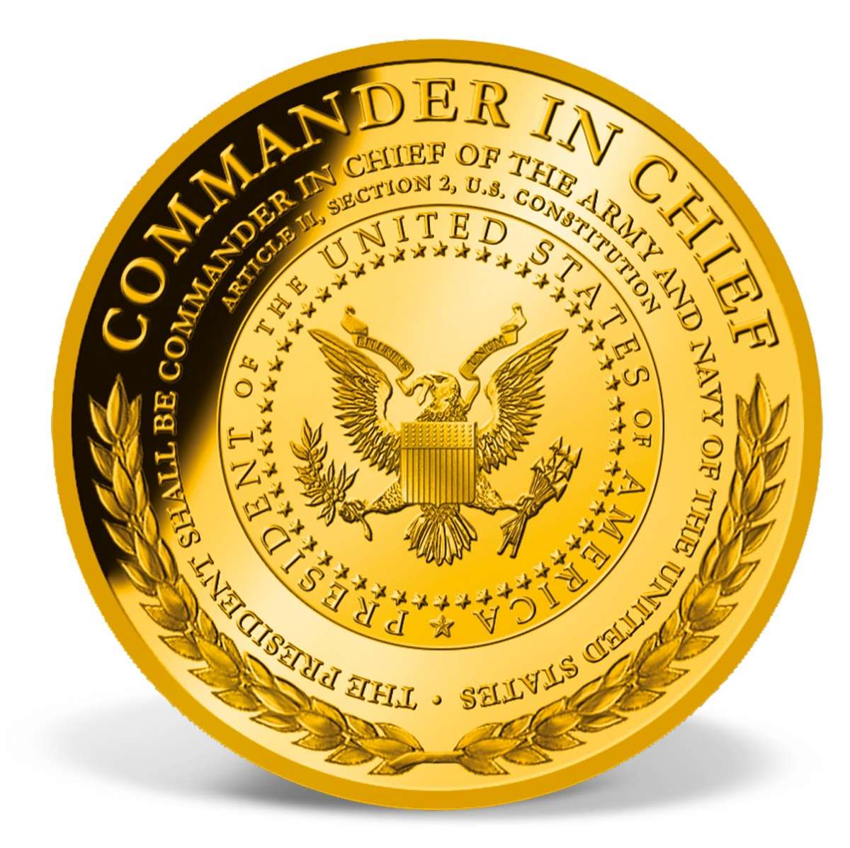 George Washington - Commander in Chief Commemorative Gold Coin | Solid ...