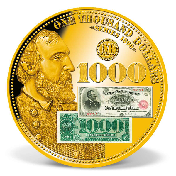 1890 $1,000 Grand Watermelon Note Commemorative Coin Tribute | Gold ...