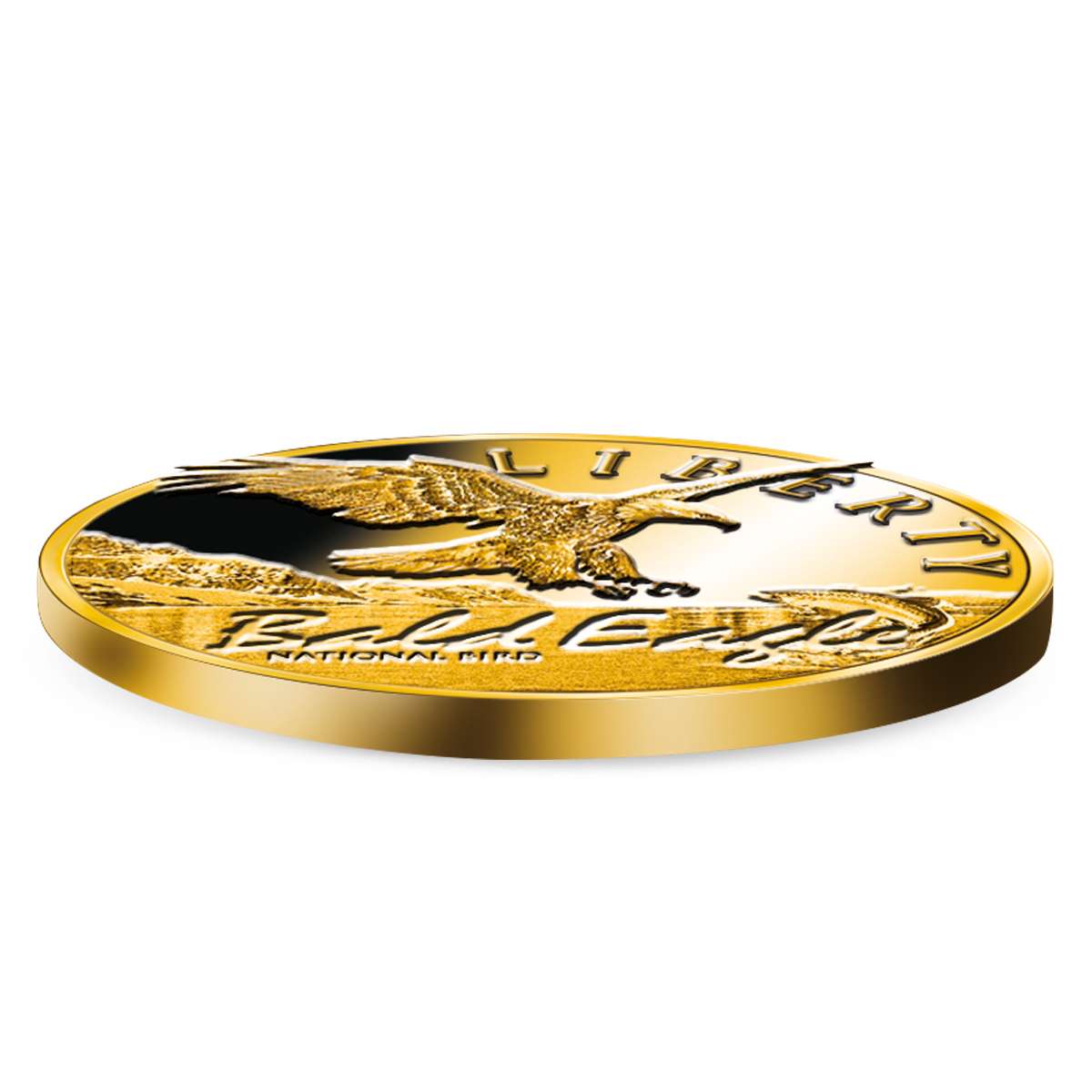 Bald Eagle - National Bird High-Relief Commemorative Coin | Gold ...