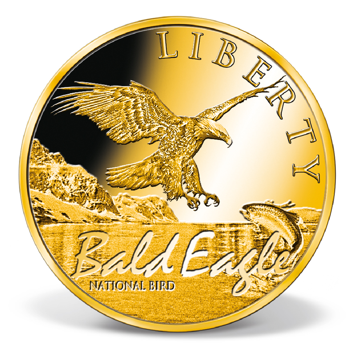 Bald Eagle - National Bird Commemorative Gold Coin | Solid Gold | Gold ...