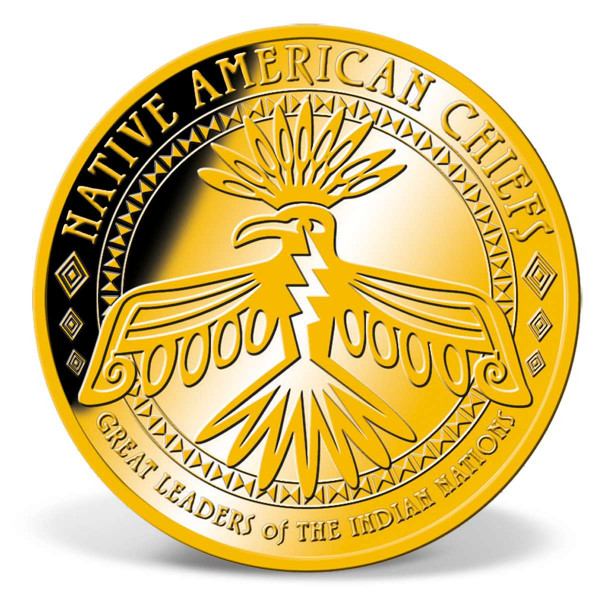 Sitting Bull Commemorative Coin | Gold-Layered | Gold | American Mint