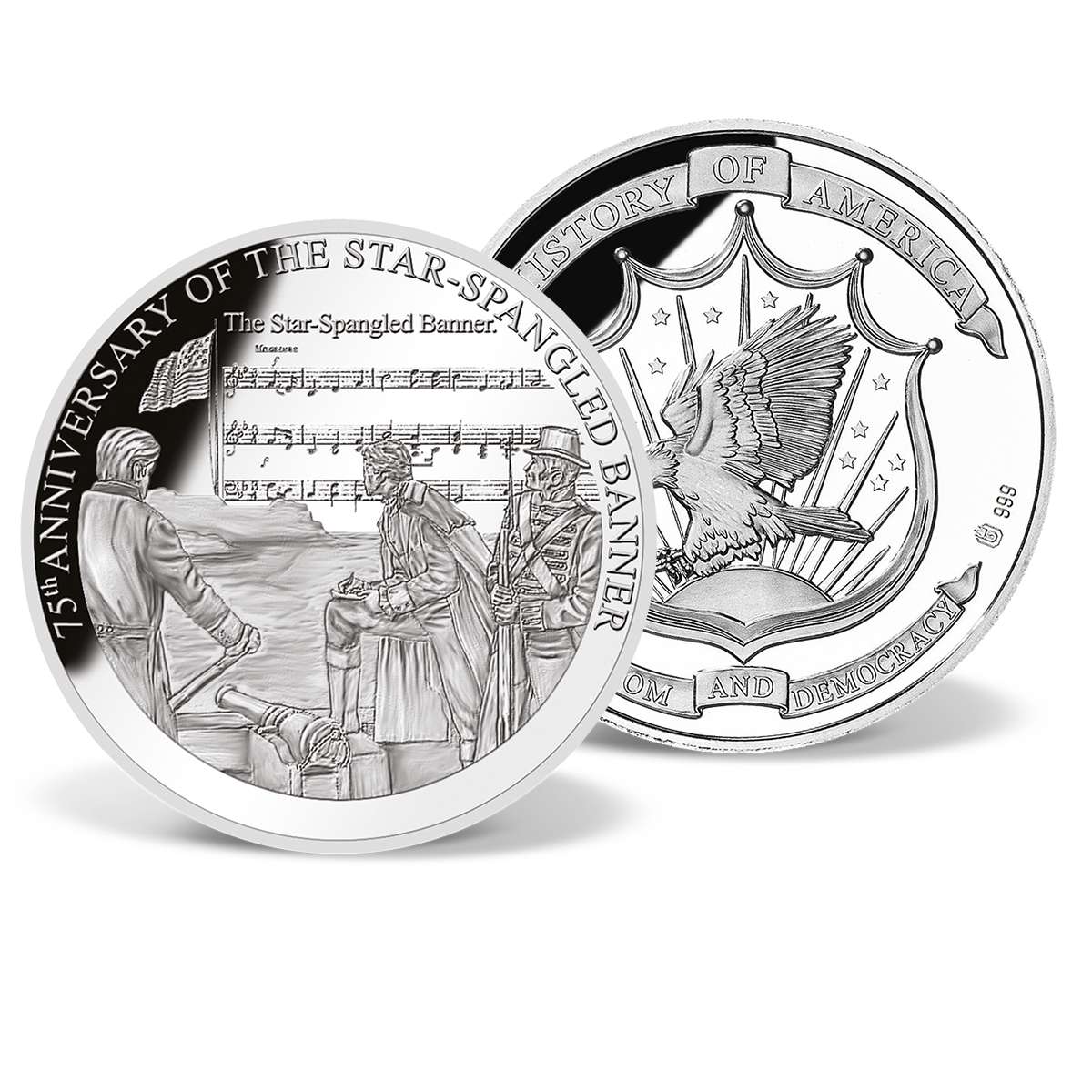 Star-Spangled Banner Anniversary Commemorative Coin | Silver-Plated ...