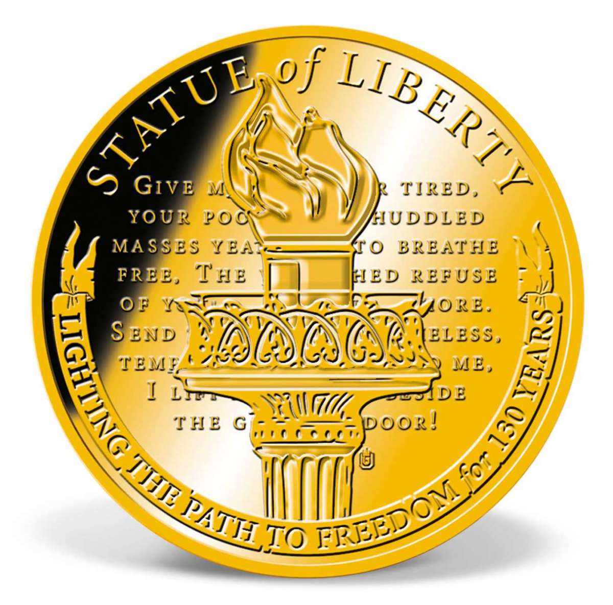 Statue of Liberty 1886 Platinum-accented Commemorative Coin | Gold ...