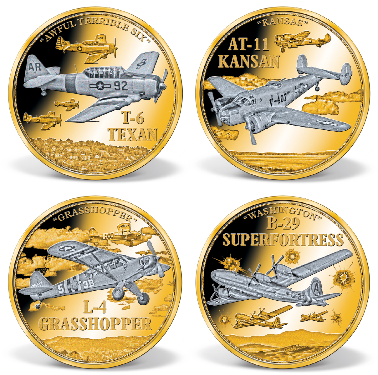 Wings of World War II Commemorative Coin Set | Air, Space and Sea ...