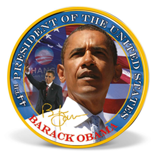 Barack Obama Presidential Dollar Color Coin | Colorized | Enhanced ...