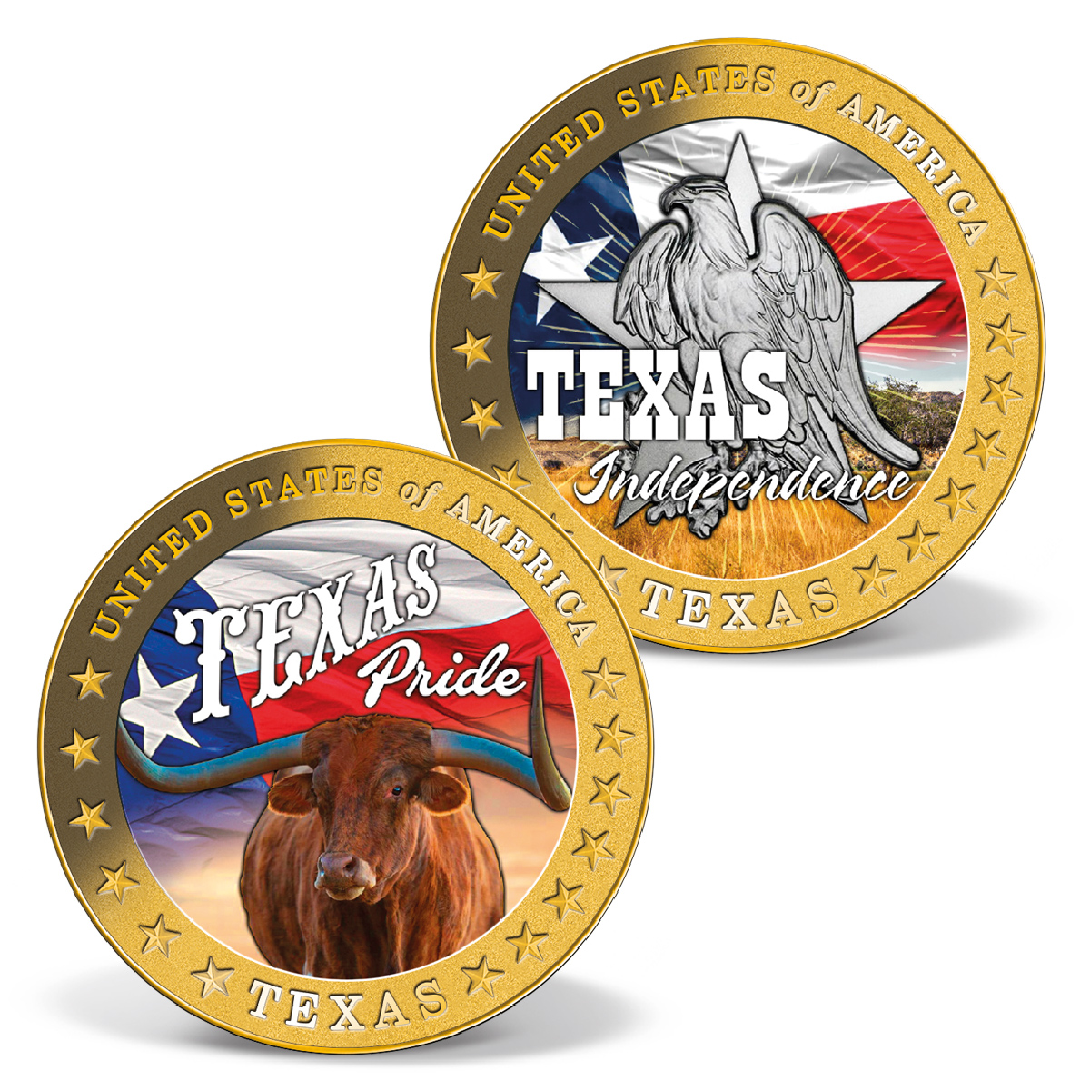 Pride of Texas Coin Set | Gold-Layered | Gold | American Mint