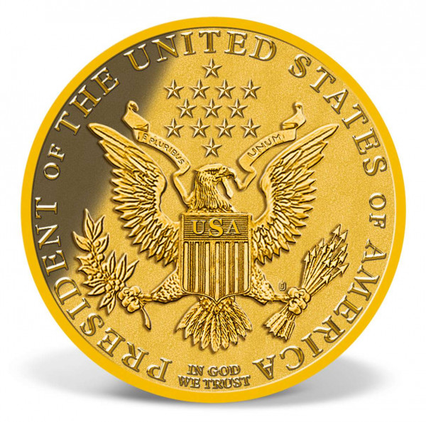 John F. Kennedy Crystal-inlaid Commemorative Coin | Gold-Layered | Gold ...