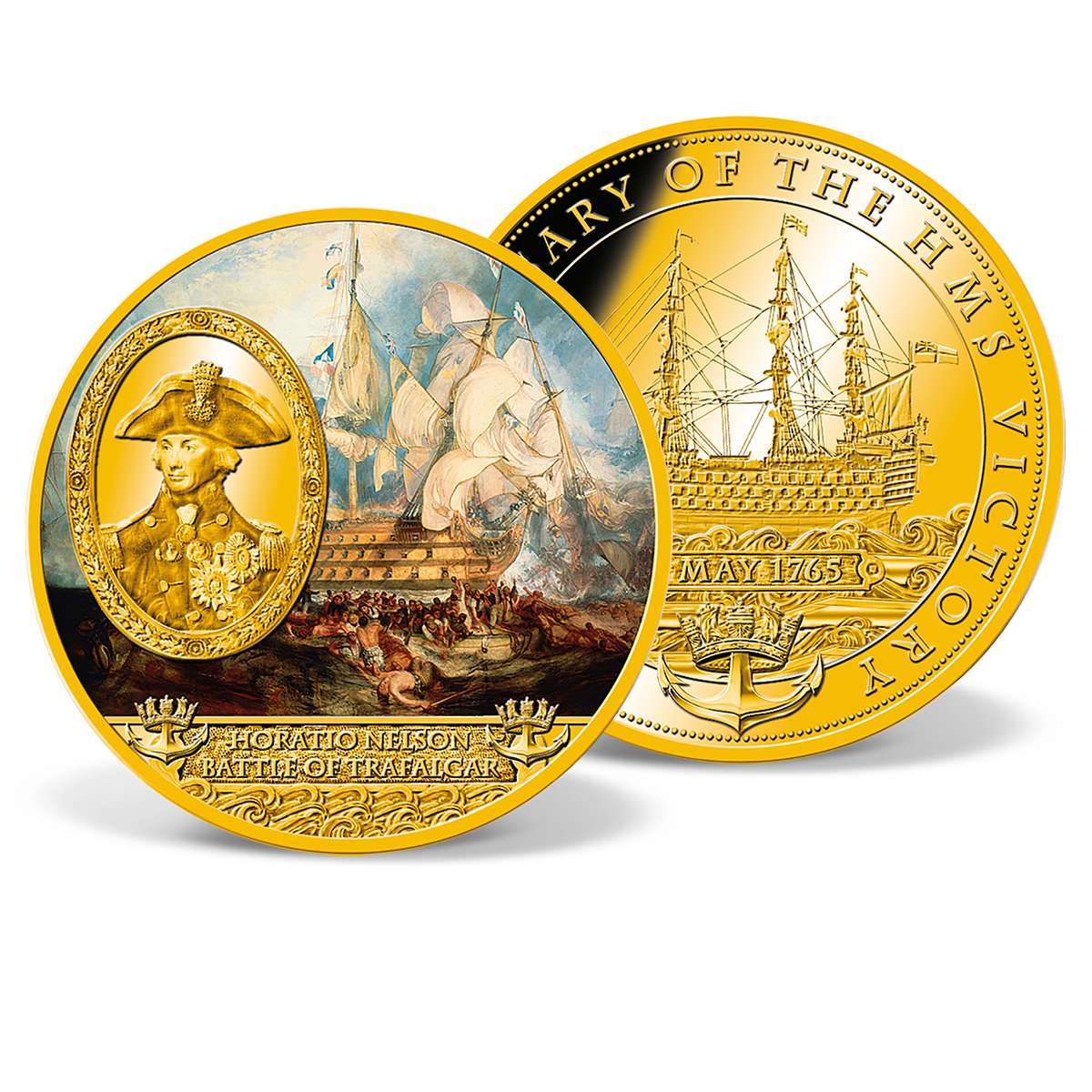 Horatio Nelson - Battle of Trafalgar Commemorative Coin | Gold-Layered ...