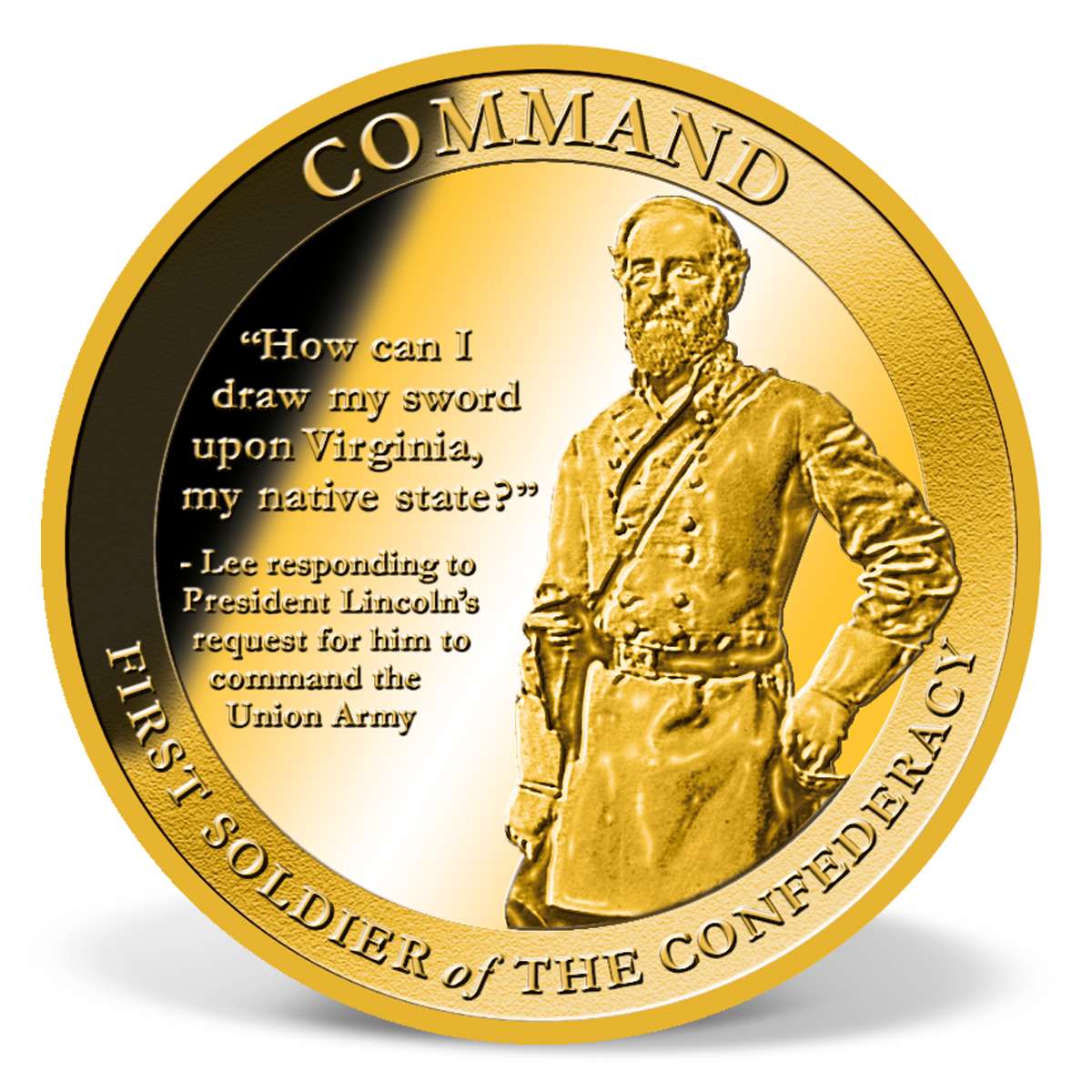 Robert E. Lee Command Commemorative Coin | Gold-Layered | Gold ...