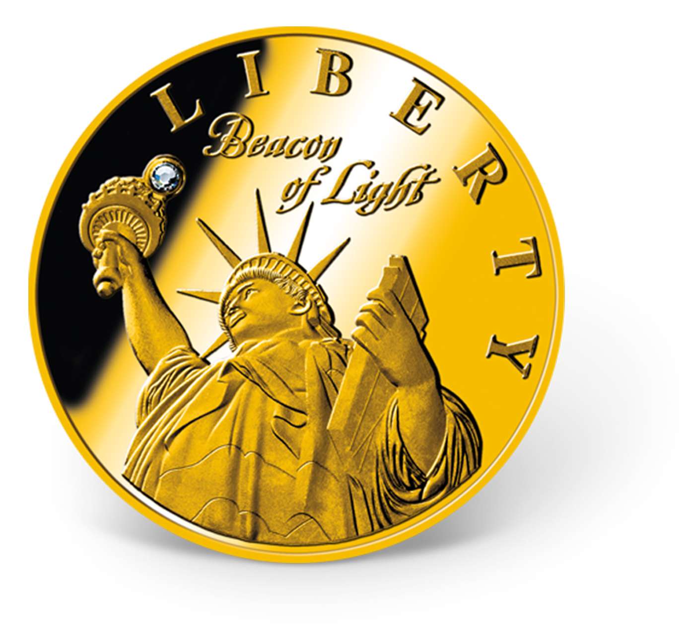 Statue of Liberty Swarovski® Inlay Coin Set | Gold-Layered | Gold ...