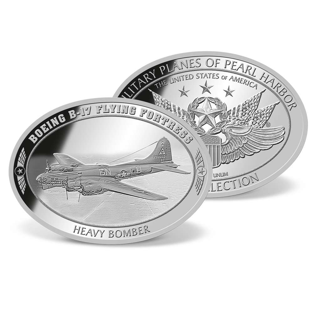 Boeing B-17 Flying Fortress Oval-shaped Commemorative Coin | Silver ...