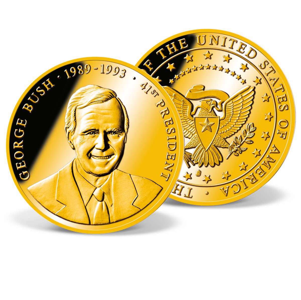 George Bush Commemorative Coin | Gold-Layered | Gold | American Mint