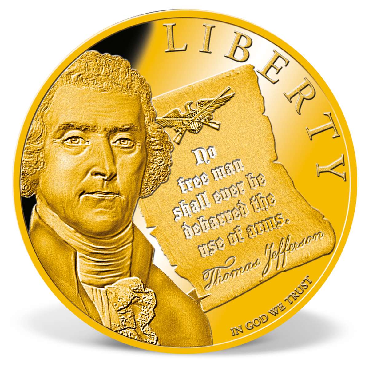 Thomas Jefferson - My Country, My Rights Commemorative Coin | Gold ...