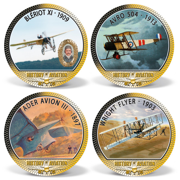 History of Aviation Coin Set | Gold-Layered | Gold | American Mint