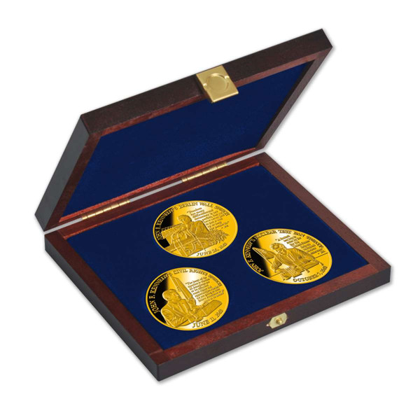 The Life and Legacy of JFK Coin Set | Gold-Layered | Gold | American Mint