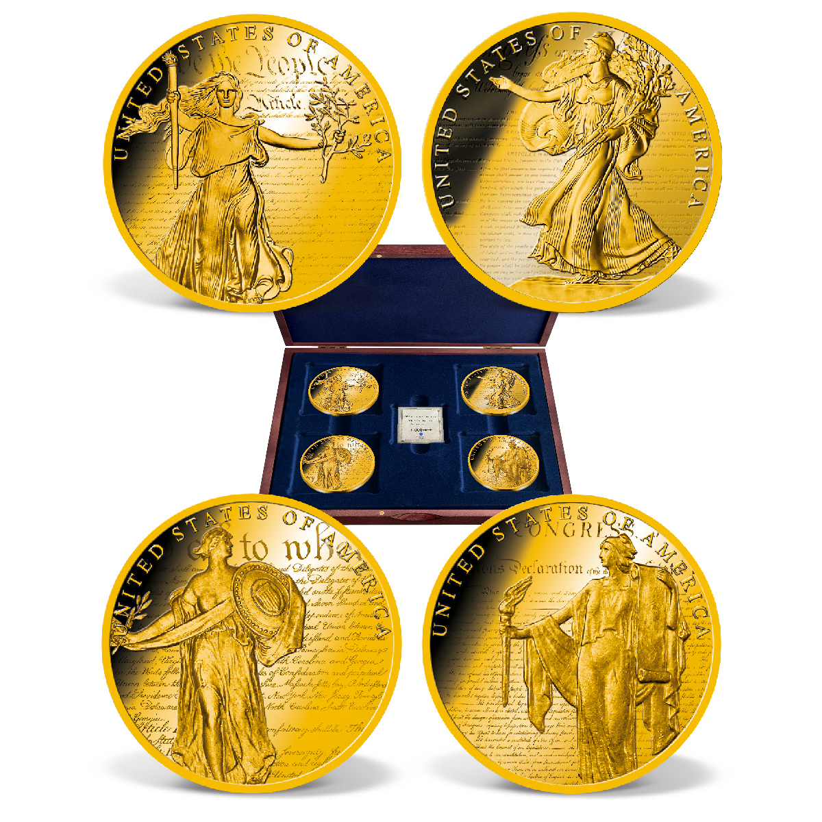 Charters of Freedom Set | Gold-Layered | Gold | American Mint
