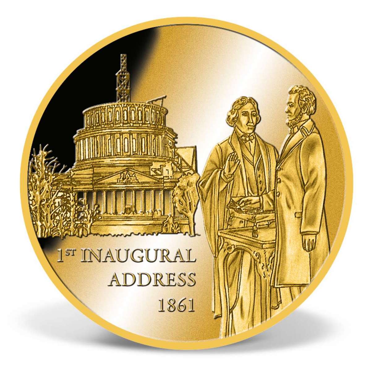 Lincoln's 1st Inaugural Address Coin Set | Gold-Layered | Gold ...
