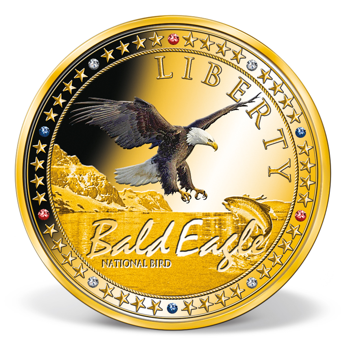 Bald Eagle - National Bird Colossal Commemorative Coin | Gold-Layered ...