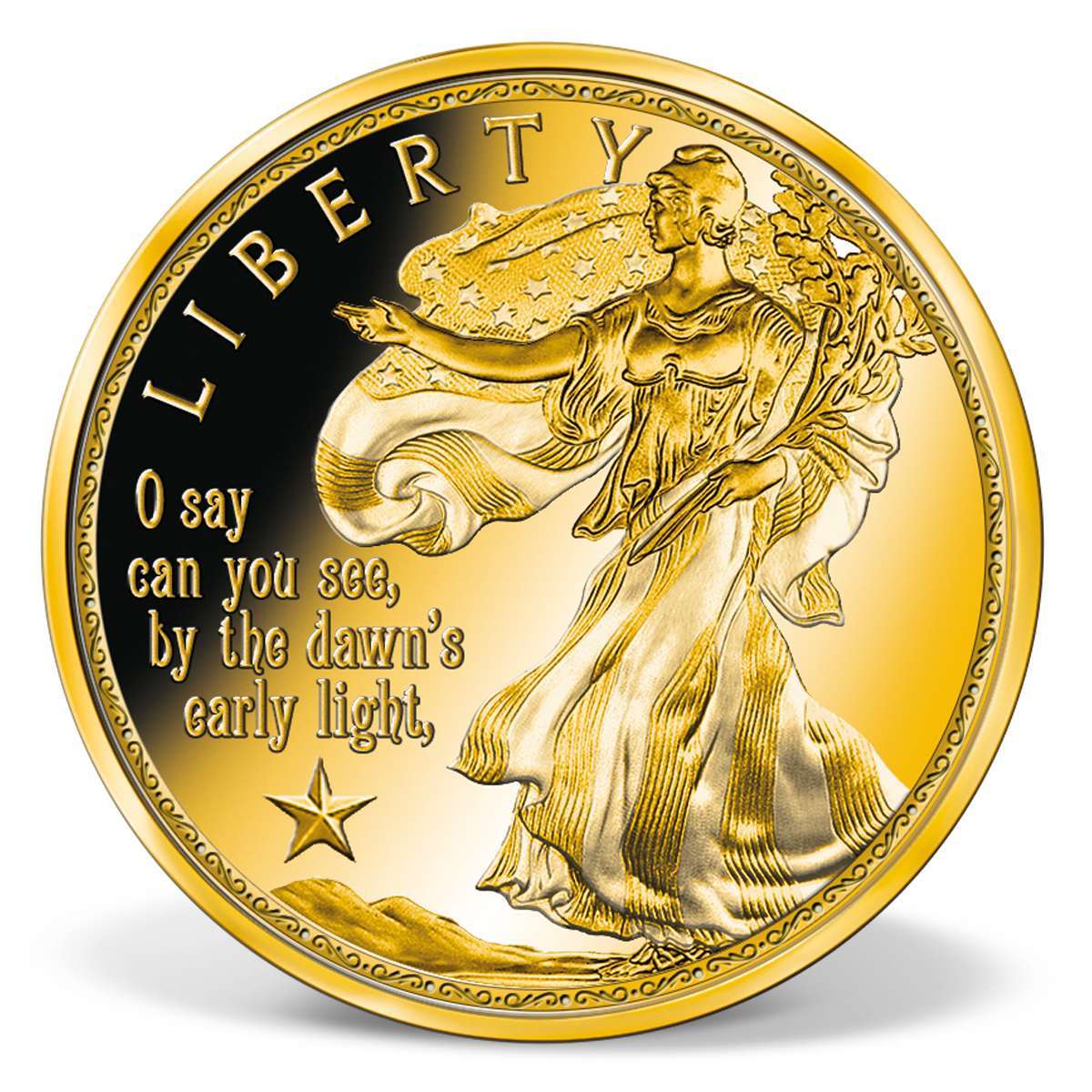 Dawn's Early Light Commemorative Gold Coin | Solid Gold | Gold ...