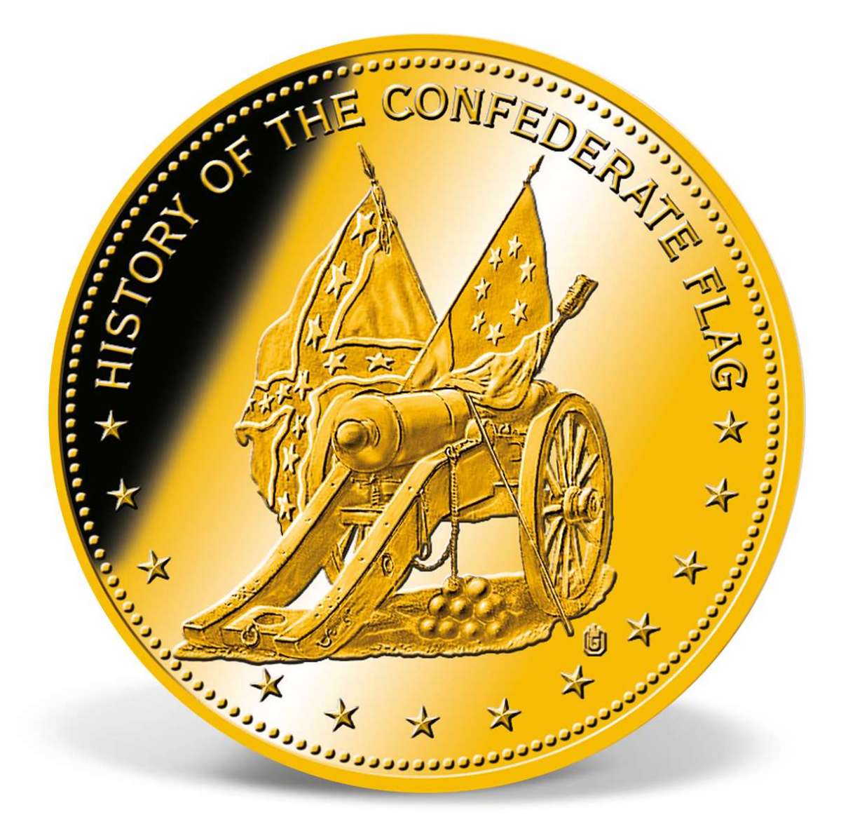 Confederate Navy Jack Commemorative Coin | Gold-Layered | Gold ...